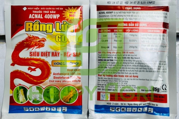 Thuốc trừ sâu ACNAL 400WP Rồng Lửa Gold